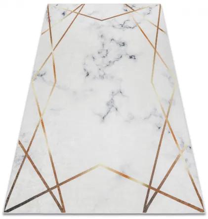 Dywany Luszczow Kusový koberec ANDRE pratelný 1220 Mramor, geometrický protiskluz, bílá Rozměr koberce: 80 x 150 cm