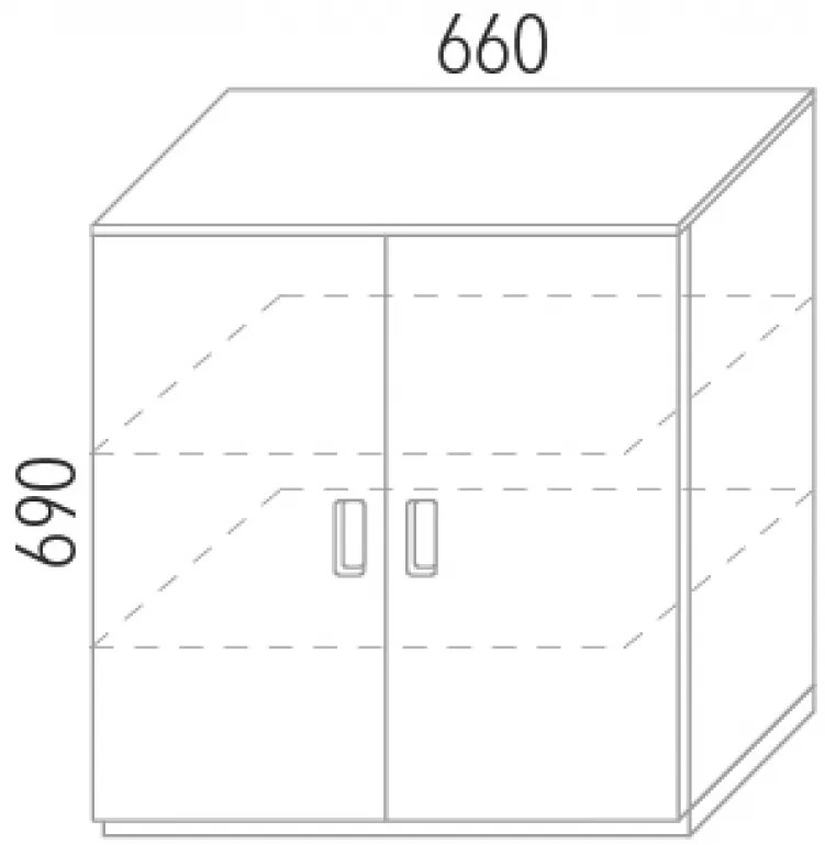 Domestav - DOMINO Skříň 2 dvířková hloubka 306 buk cink, olejovaný