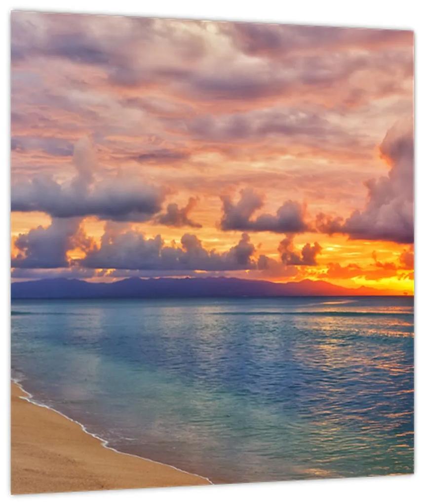 Obraz - Západ slunce na pláži (30x30 cm)