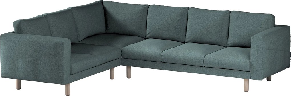Potah na pohovku IKEA Norsborg rohová 5-místná barva modrá látka pletený vzor