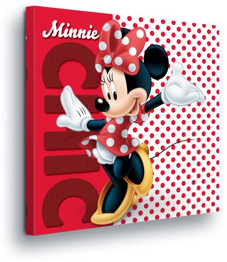 GLIX Obraz na plátně - Puntíkovaná Disney Minnie Mouse II 80x80 cm