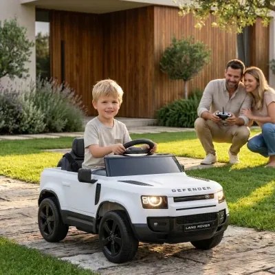 AIYAPLAY elektrické dětské SUV Land Rover Defender 12 V dálkové ovládání Zavěšení Plynulý start 2,7-4,5 km/h Bílá