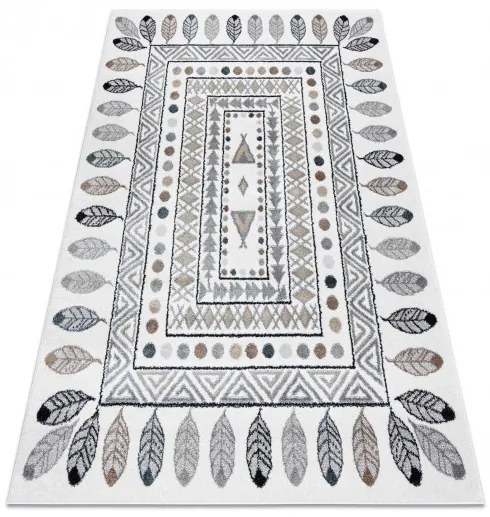 Dywany Łuszczów, Dětský kusový koberec Fun Teepee cream, 160x220, šedá, dětský pokoj