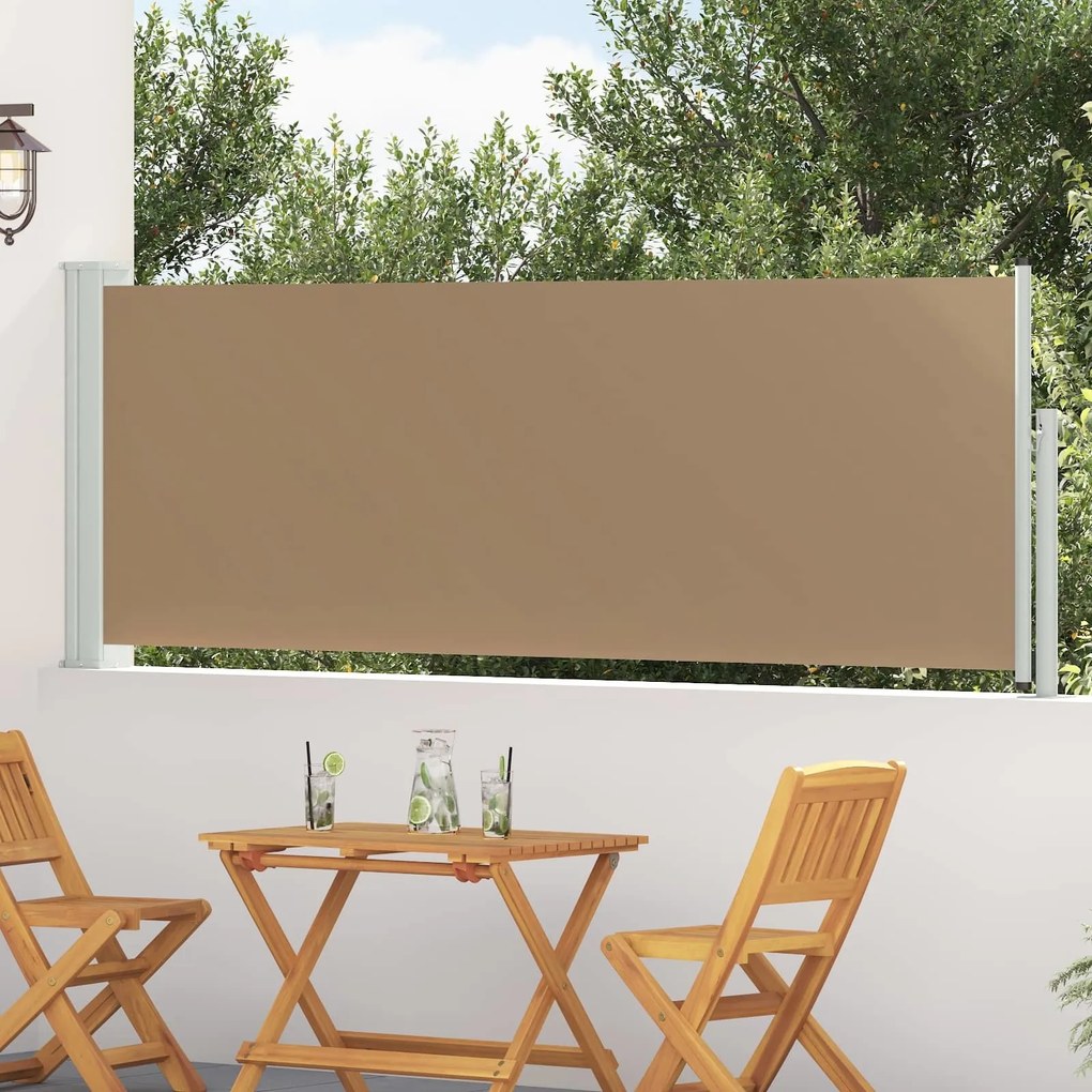 vidaXL Zatahovací boční markýza / zástěna na terasu 100 x 314 cm [42035286] Barva: Šedá