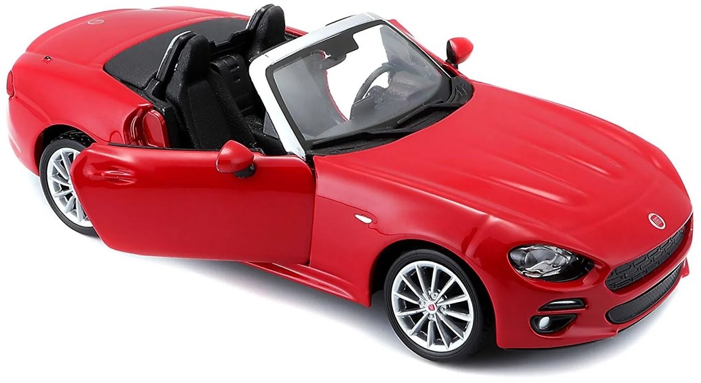 Bburago Fiat 124 Spider červená 1:24