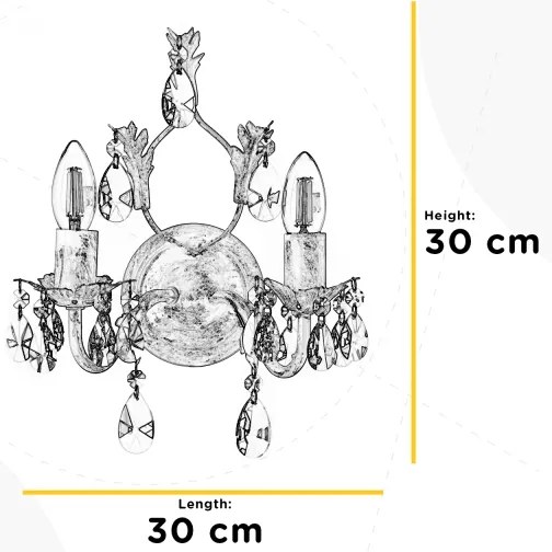 ONLI - Nástěnné svítidlo TERESA 2xE14/6W/230V bílá