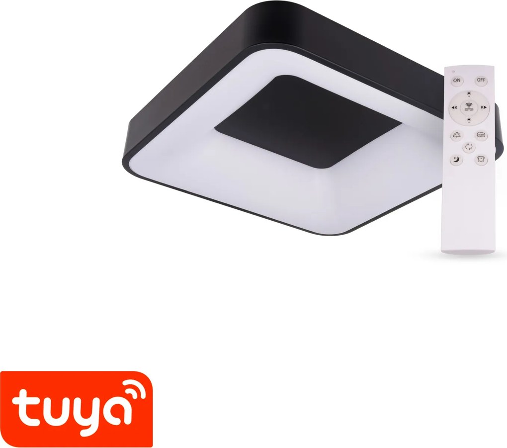 T-LED 105560 SMART Tuya LED svítidlo ZULU 32W CCT hranaté černé CCT