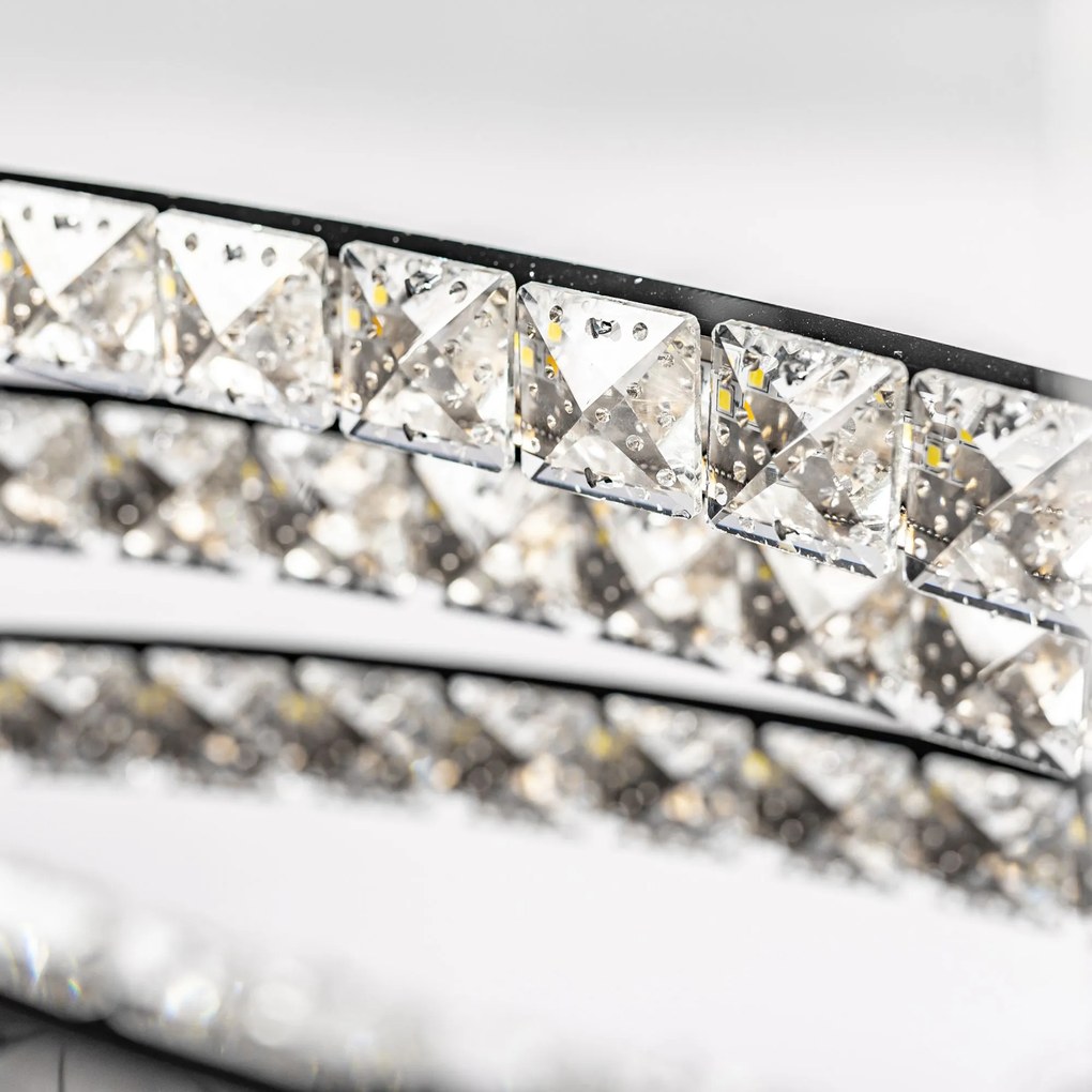 Toolight Toolight, LED křišťálové závěsné svítidlo APP772-3CP, chromová, OSW-05023