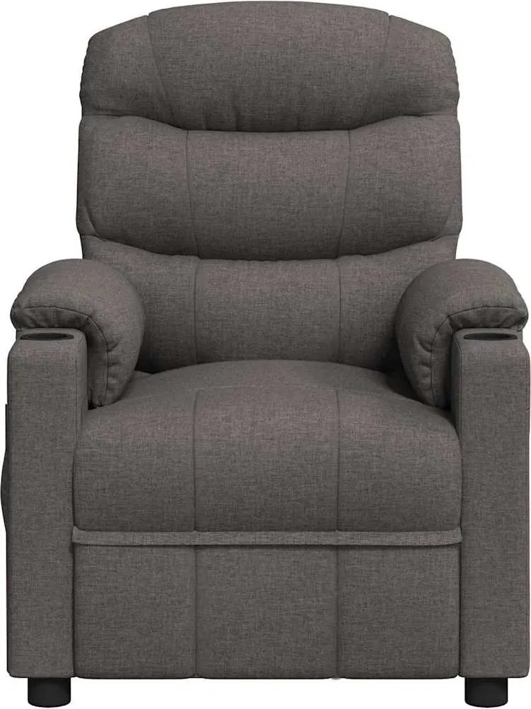 Elektrické polohovací křeslo tmavě šedé textil 3143492