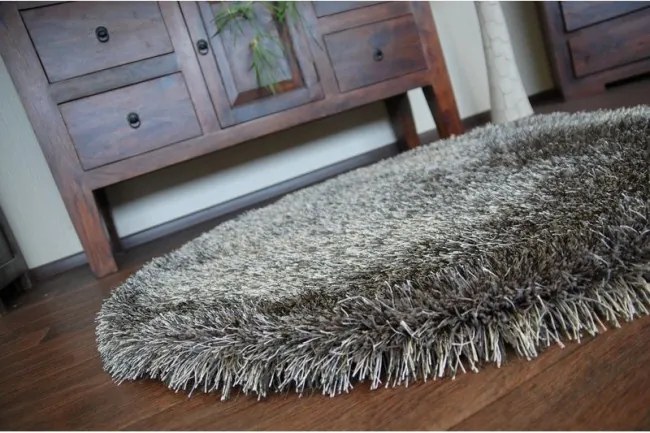 Koberec Love shaggy taupe 120 cm kruh