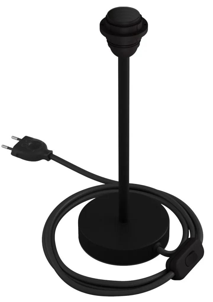 creative cables Kovová stolní lampa Alzaluce pro stínidlo Velikost: 10 cm, Barva: Černá Perleť