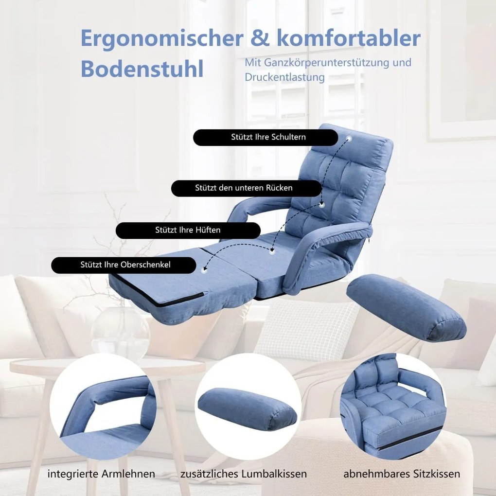 Costway Rozkládací pohovka Lazy rozkládací pohovka spací křeslo pro domácnost