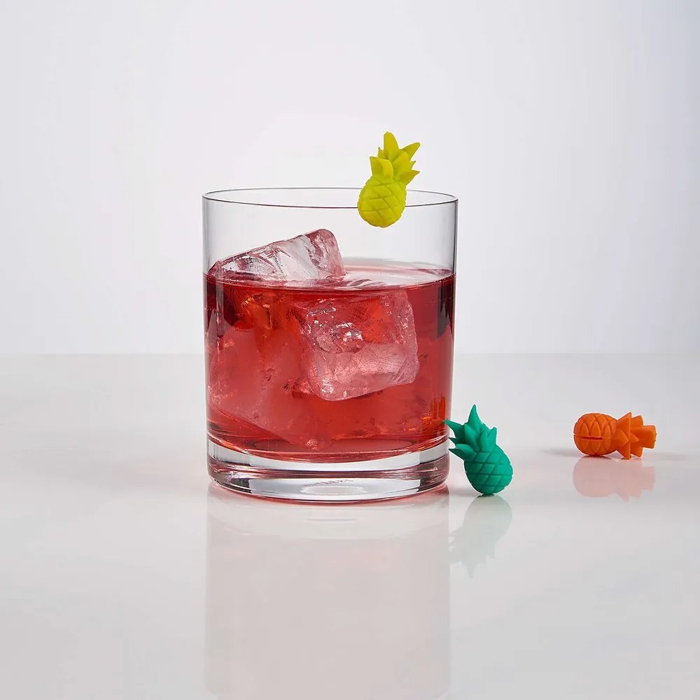 MY DRINK Rozlišovače sklenic ananas 6 ks