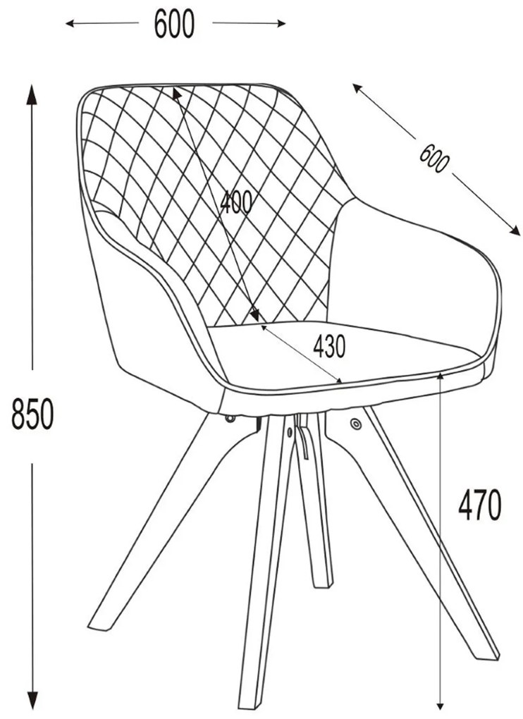 Idea Jídelní židle VELES Potah: Antracit
