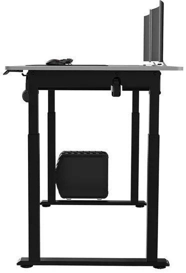 Lama Plus Elektricky výškově nastavitelný stůl UPLIFT — 160 cm, bílá / černá
