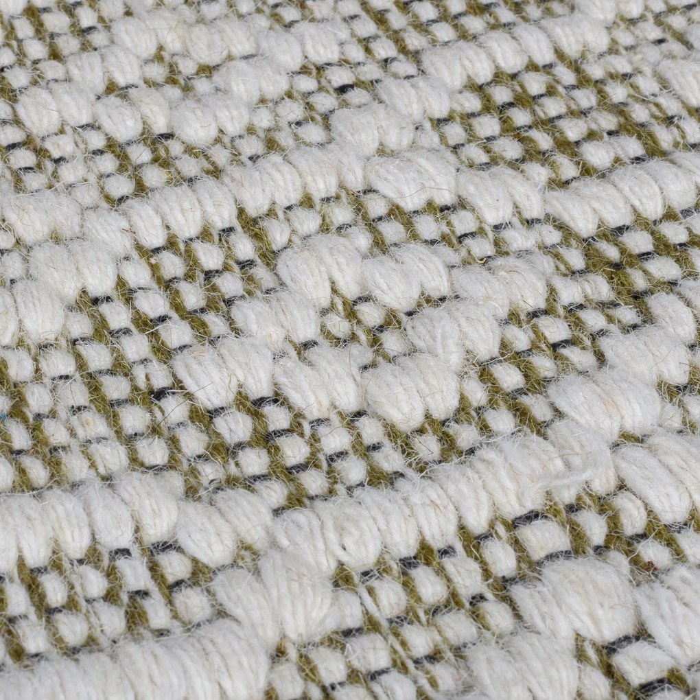 Ručne tkaný kusový koberec Nur Wool Dream Green, 120x170, zelená, obývacia izba, Flair Rugs