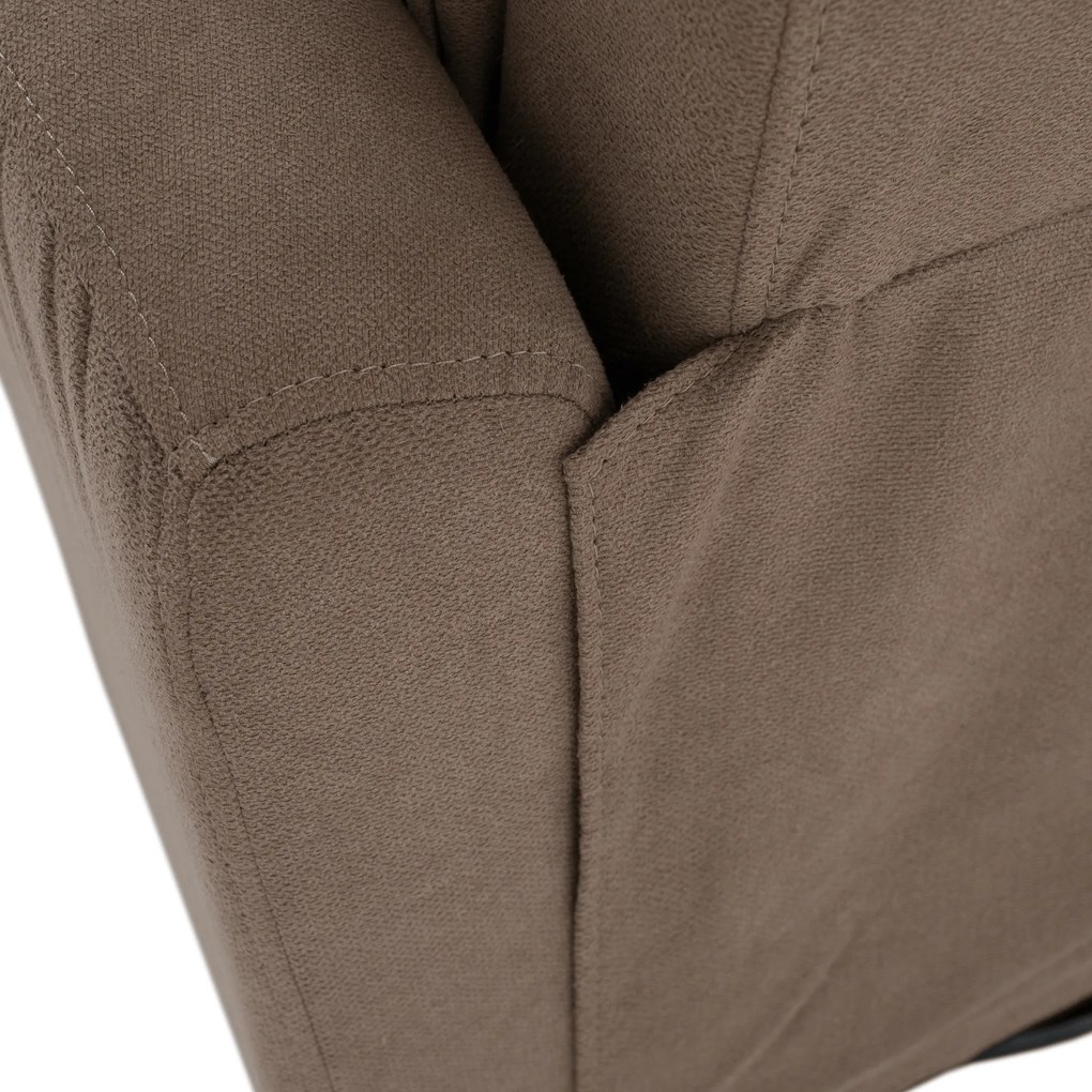 Relaxační otočné křeslo, šedohnědá Taupe, MEKENZI