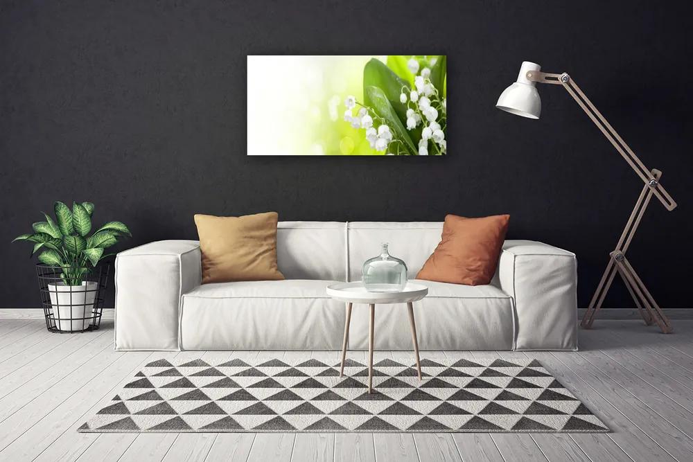 Obraz na plátně Konvalinky Listy Květiny Louka 140x70 cm