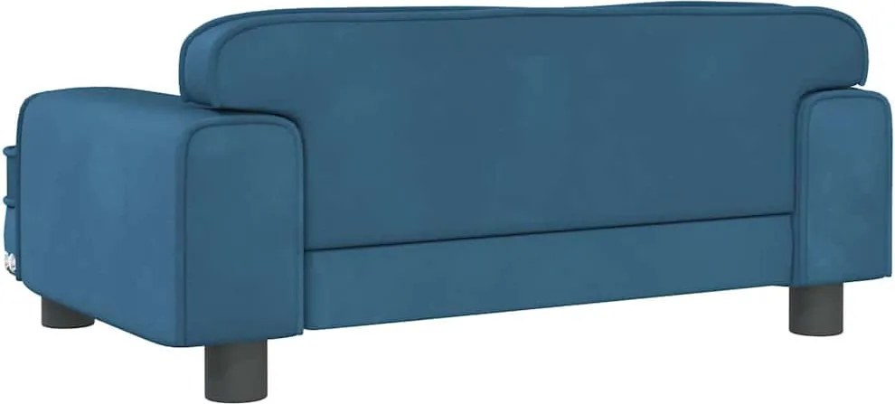 Pelíšek pro psy modrý 70 x 45 x 30 cm samet 171882