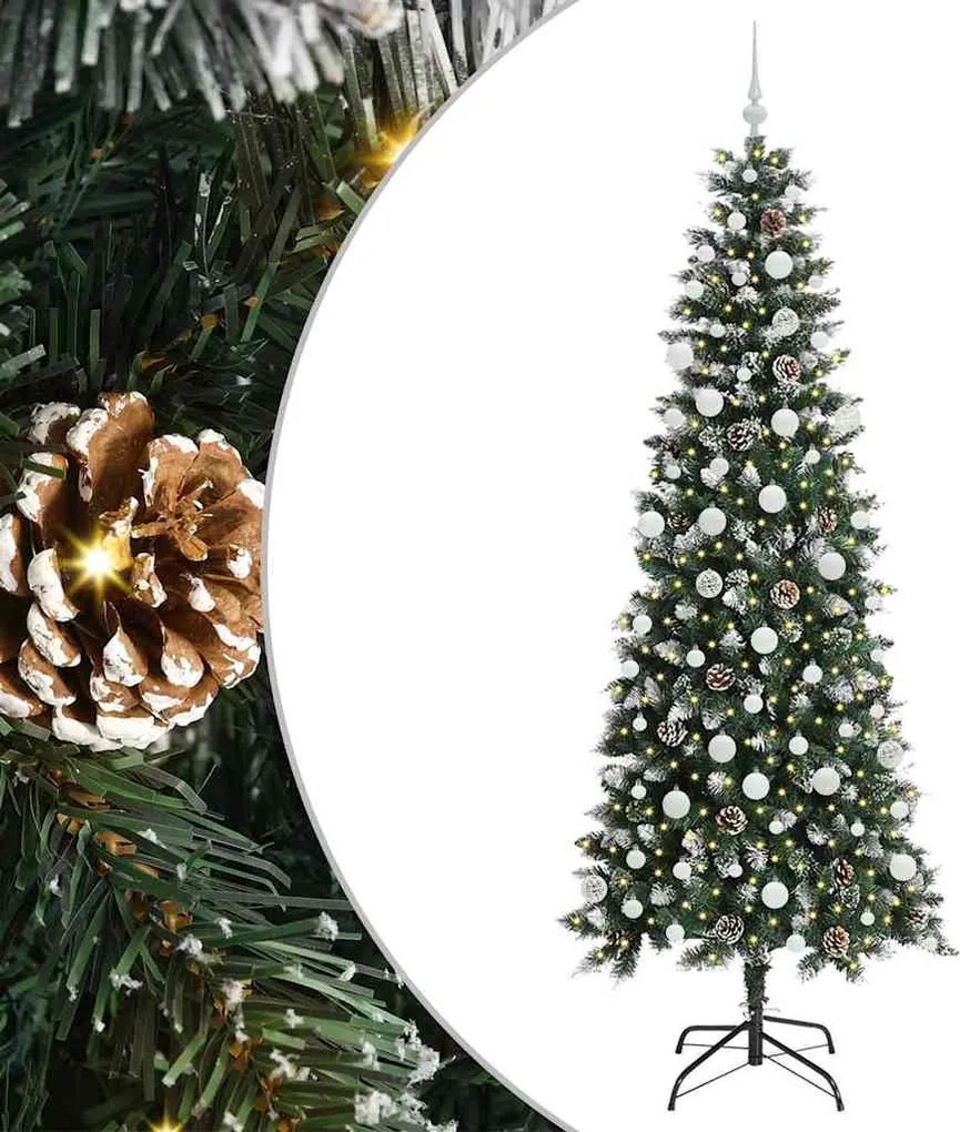 Umělý vánoční stromeček Zelená 210 cm PVC, plast a ocel 3395835