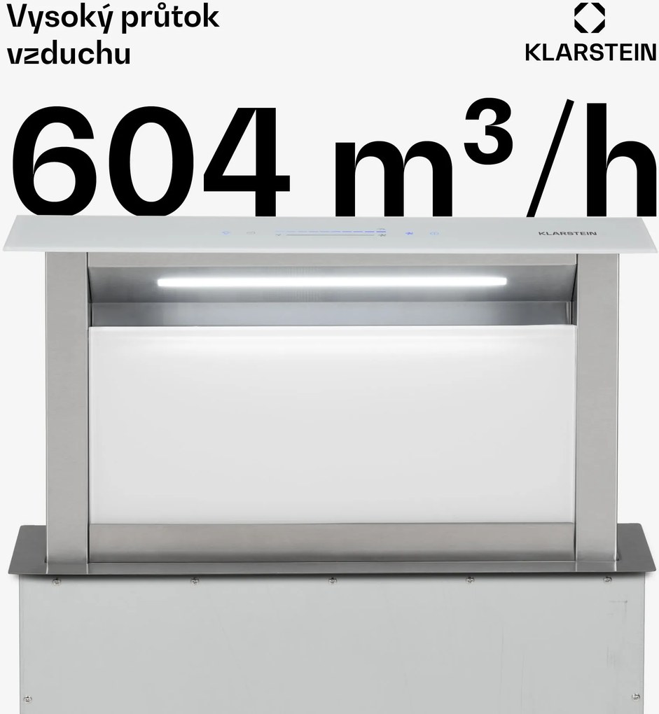 Klarstein Royal Flush Eco, digestoř, 60 cm, výsuvná, 604 m³/h, A++, černá
