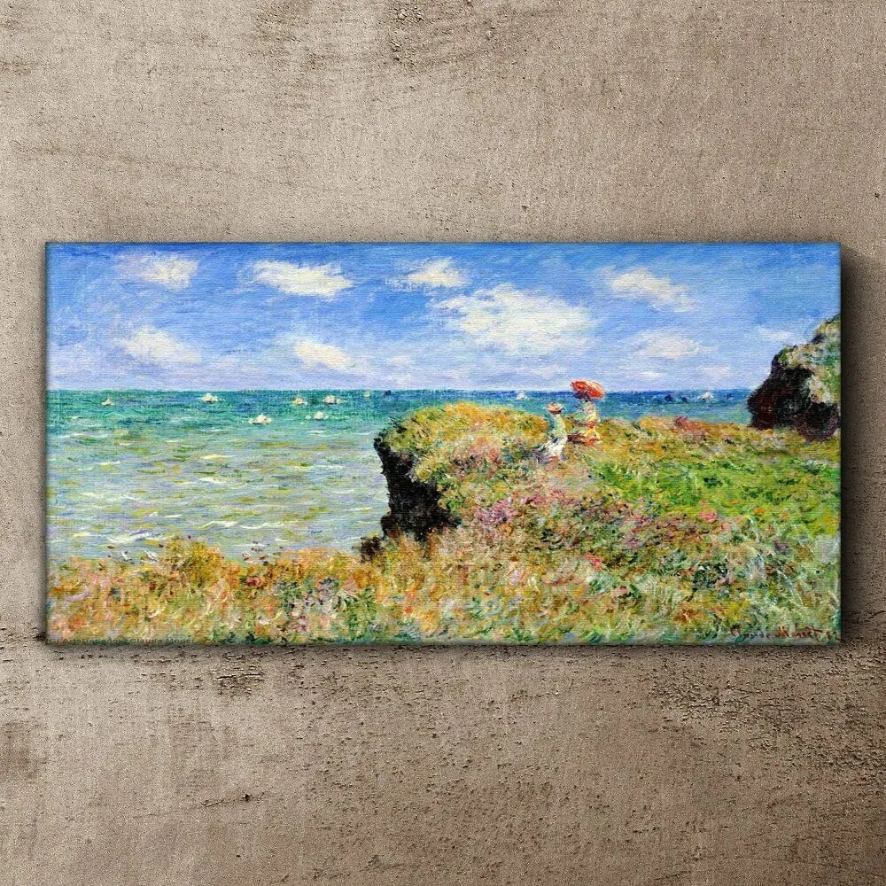 Obraz na plátně Cliff Sea Claude Monet