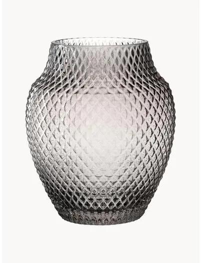Ručně vyrobená skleněná váza Poesia, V 23 cm