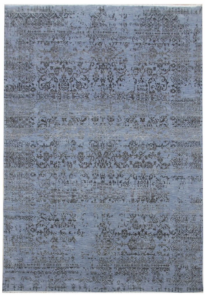 Diamond Carpets koberce Ručně vázaný kusový koberec Diamond DC-JK 1 Jeans blue/black - 120x170 cm