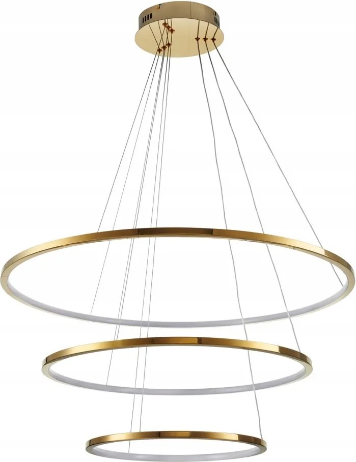 Závěsná lampa Circle Slim 40+60+80 Led zlatá 40 cm 60 cm 80 cm
