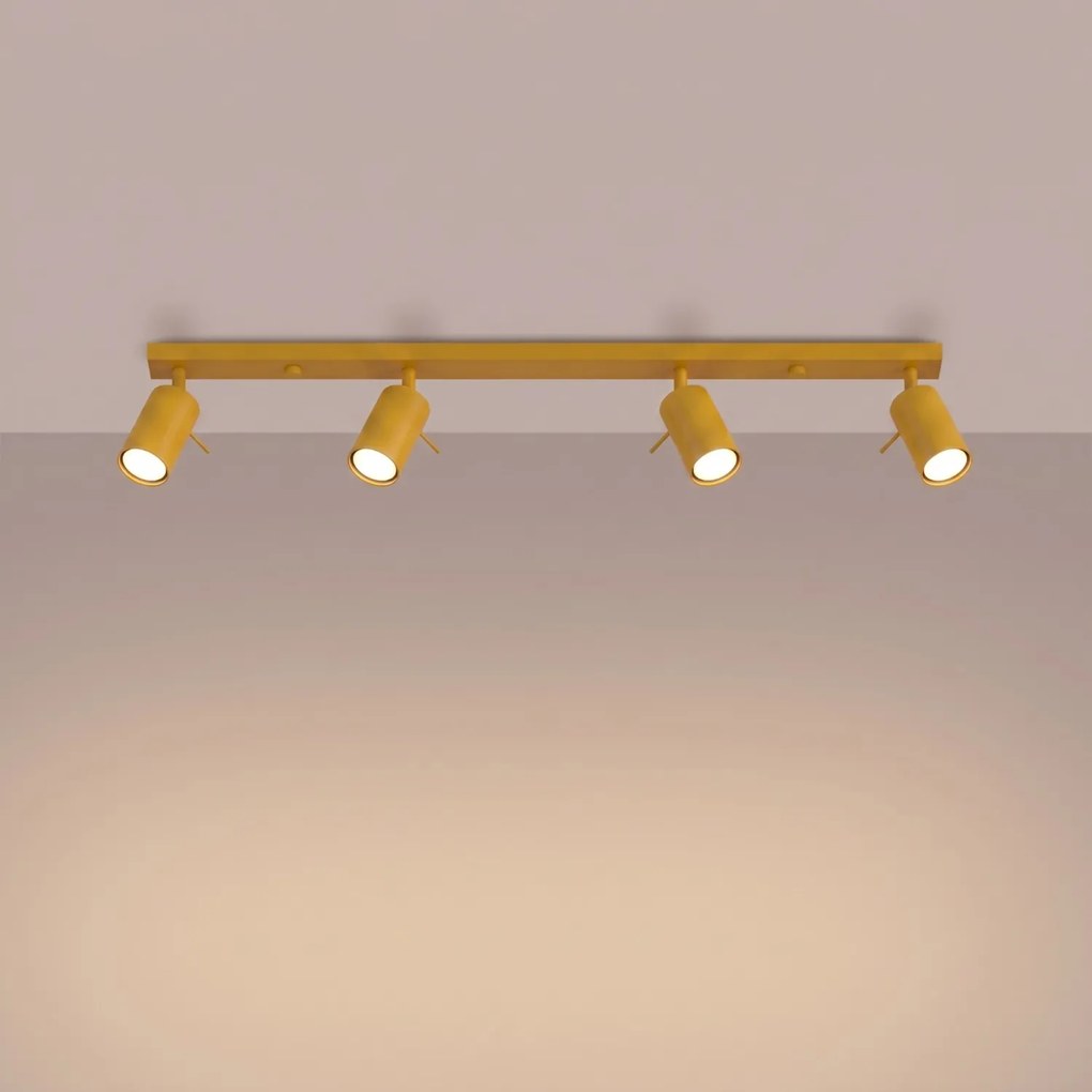 Sollux Lighting Stropní svítidlo RING 4L žluté