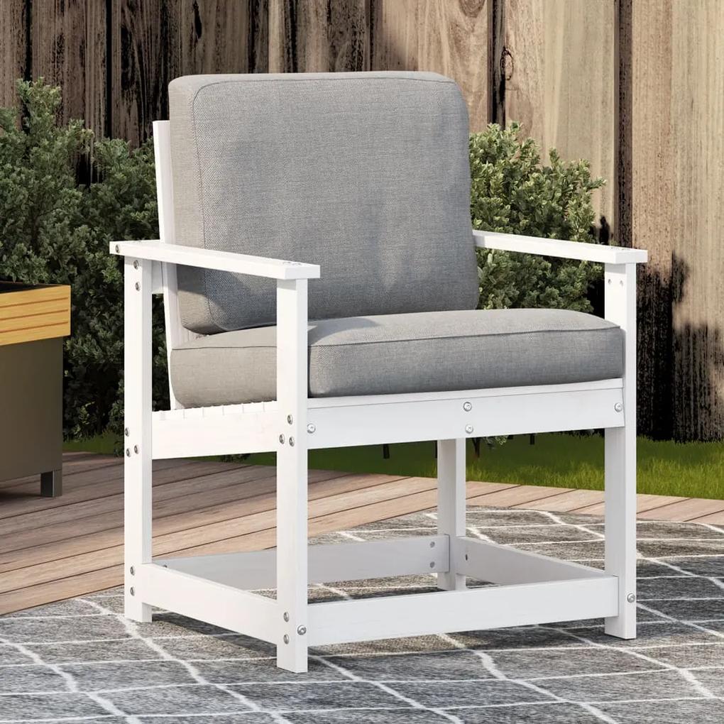Zahradní židle bílá 62 x 56 x 77 cm masivní borové dřevo - Default Title