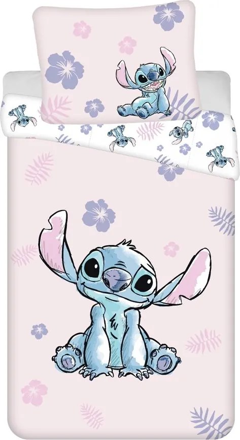 Jerry Fabrics Povlečení Lilo a Stitch Pink - Lilo a Stitch - růžová | 140 x 200 cm / 70 x 90 cm