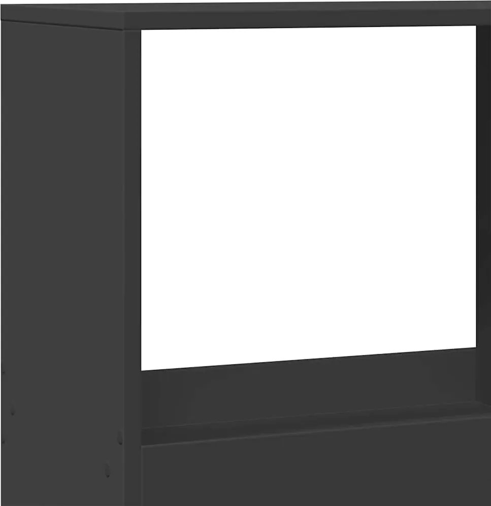 Knihovna černá 100 x 33 x 175 cm kompozitní dřevo 3309403