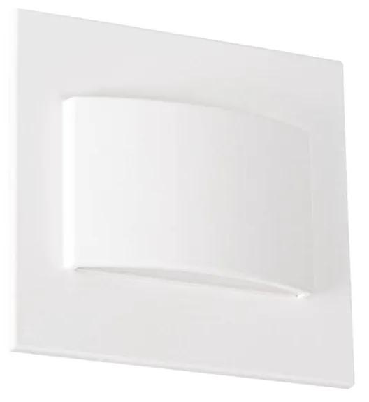 LED orientační schodišťové osvětlení ELINA, 1,5W, teplá bílá, hranaté, bílé K.l.x. ELINA