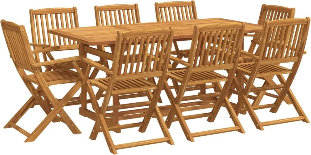 9dílný zahradní jídelní set 180x90x75 cm masivní akáciové dřevo 3321529