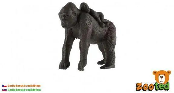 ZOOted Gorila horská s mládětem plast 9 cm