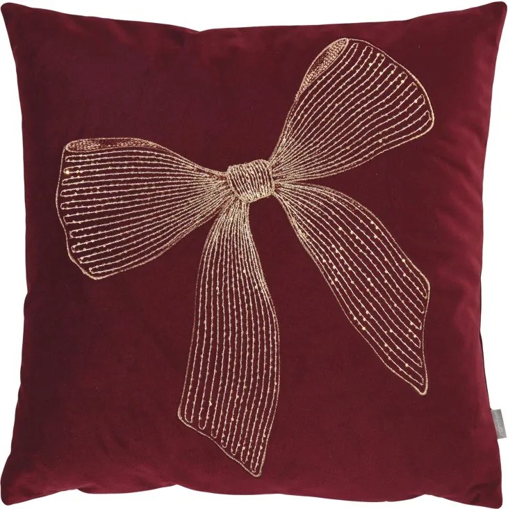 Sander Dekorativní povlak na polštář Ribbon, 40 x 40 cm, burgundy 826286-76