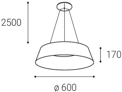 Led2 Závěsné LED svítidlo KATY ø 60 cm Barva: Černá, Stmívání: Casambi TW
