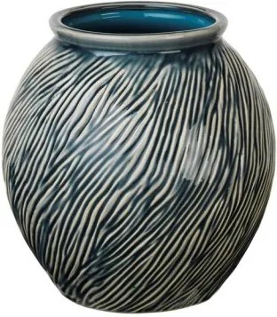 Váza 21 cm Broste SANDY - modrá