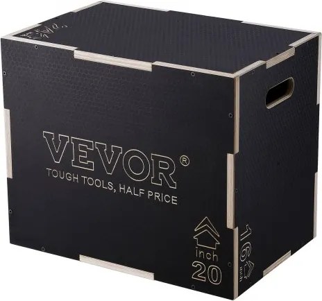 3v1 Plyometrický Jump Box, 61 / 50,8 / 40,6 cm