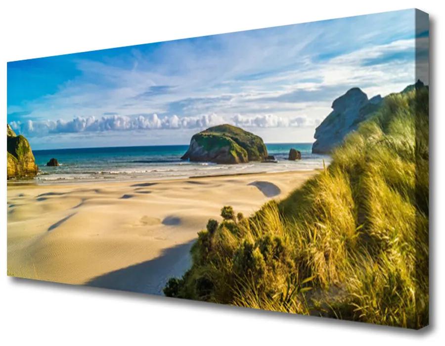 Obraz na plátně Pláž Kameny Krajina 120x60 cm
