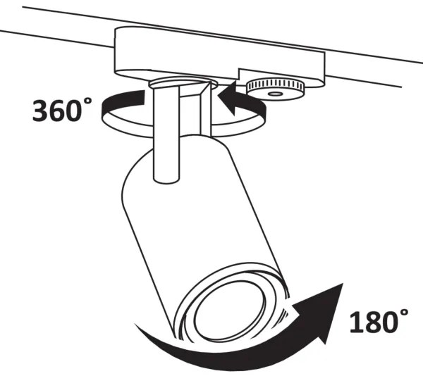 Bodové svítidlo do lištového systému MINOR 3xGU10/10W/230V + 1 m lištový systém