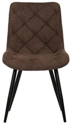 Autronic Moderní jídelní židle Židle jídelní, hnědá látka, nohy černý kov (CT-382 BR2)