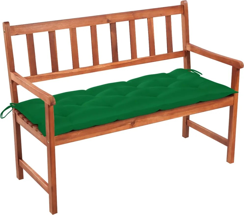 Zahradní lavice s poduškou 120 cm masivní akáciové dřevo 3063788