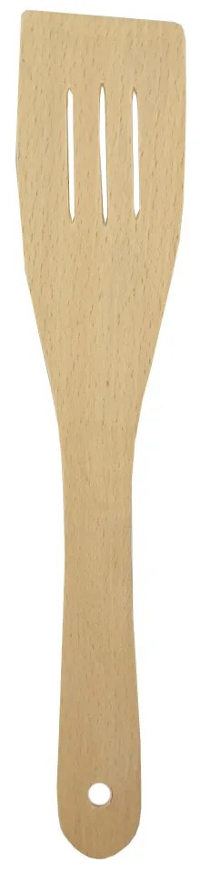 AMADEA Dřevěná obracečka rovná s drážkami, masivní dřevo, 28 cm