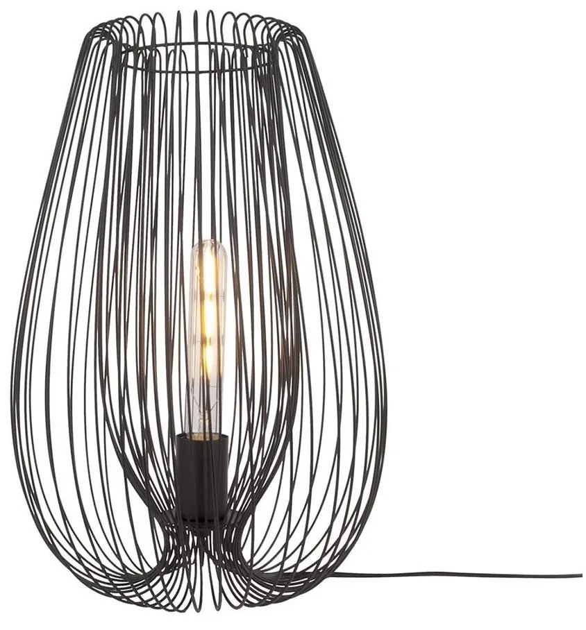 LEITMOTIV Stolní lampa Lucid Iron – černá Large 45 cm x 30 cm