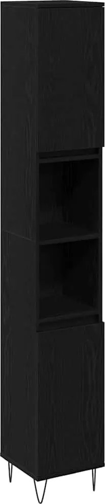 Sada koupelnového nábytku 3 ks Černý dub 30 x 30 x 190 cm 3333099