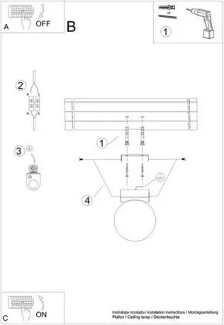 Stropní svítidlo SOLLUX YOLI 1 černé G9 1x12W bez žárovky SL.1151