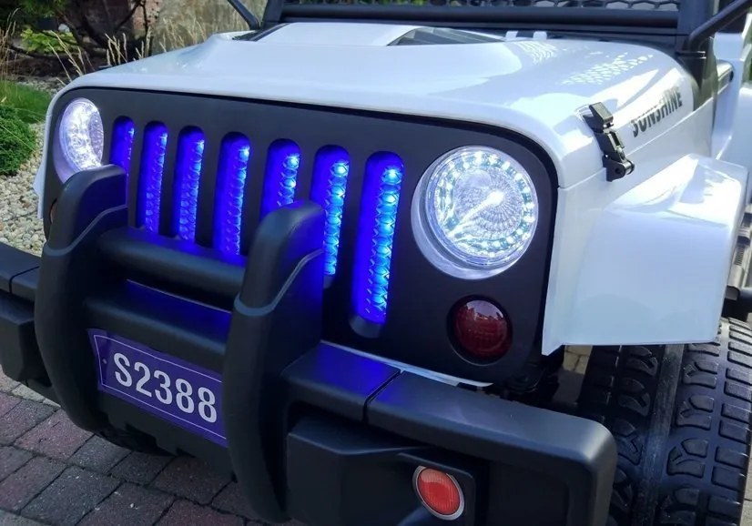 LEAN CARS Elektrické autíčko Jeep S2388 bílé 4x45W