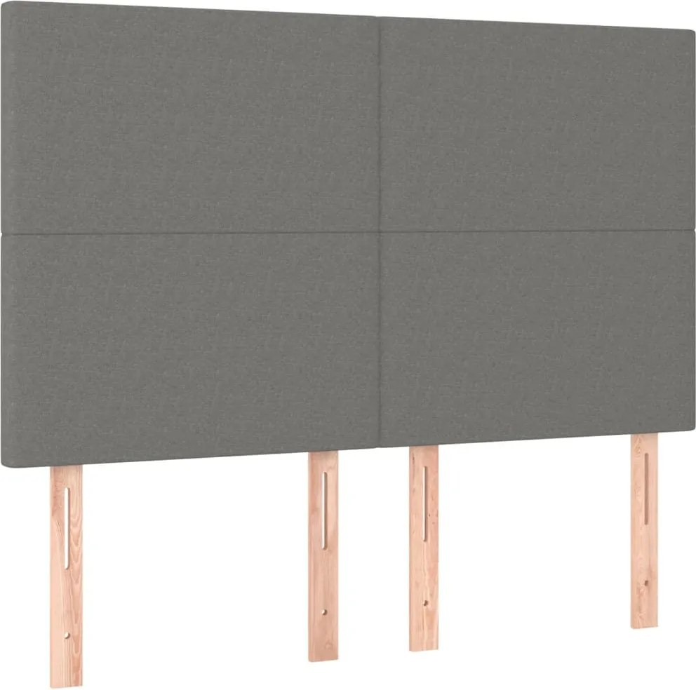 Box spring postel s matrací tmavě šedý 140 x 190 cm textil 3128358